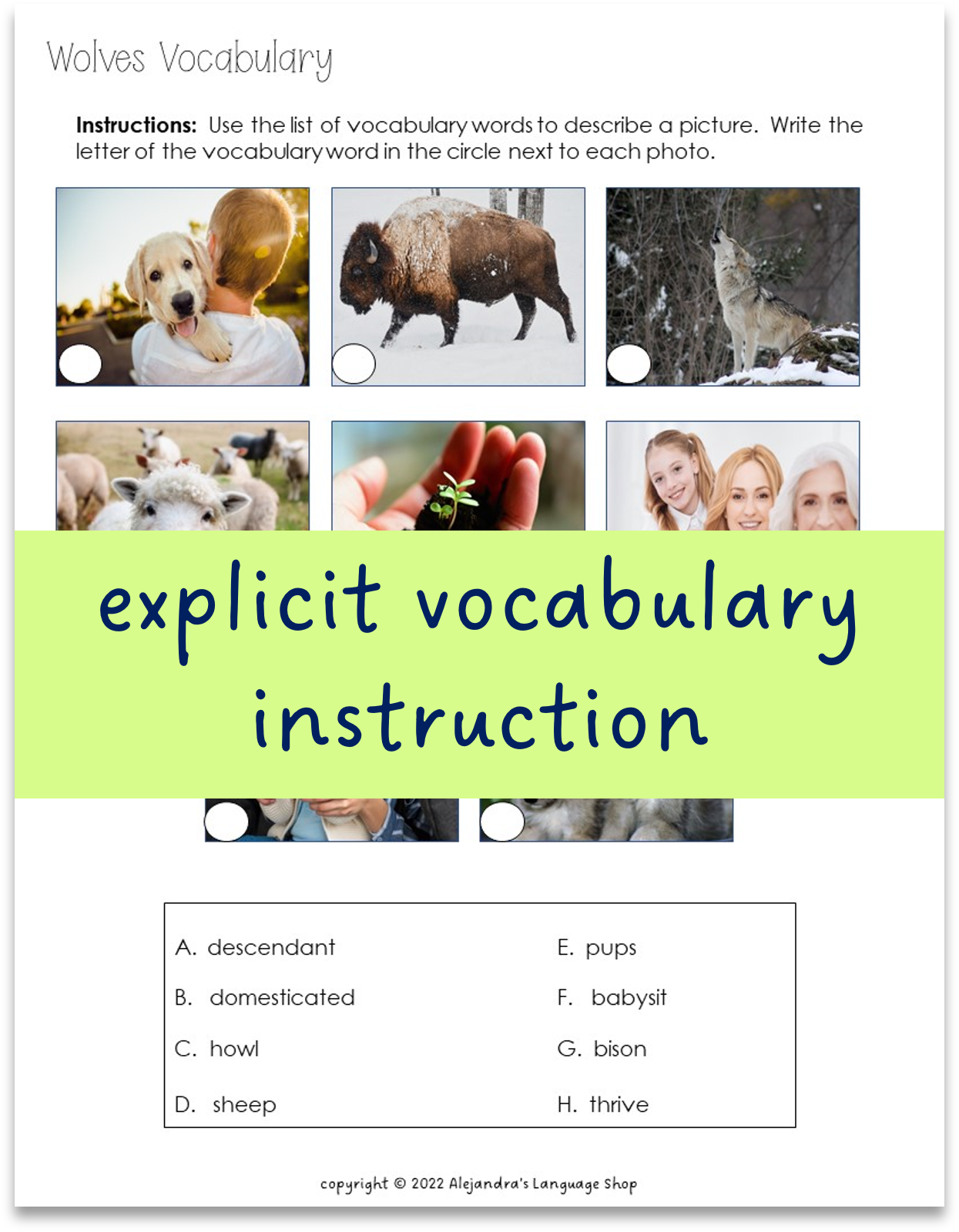 ESL High Interest Low Level Reading | Wolves | Made By Teachers