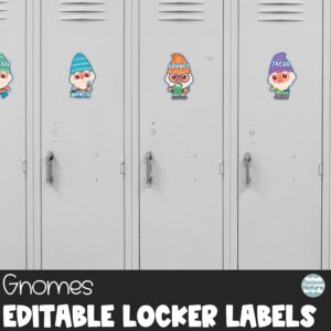 Gnome Locker Labels - Editable Name Tags for Cubbies - Spring Classroom ...