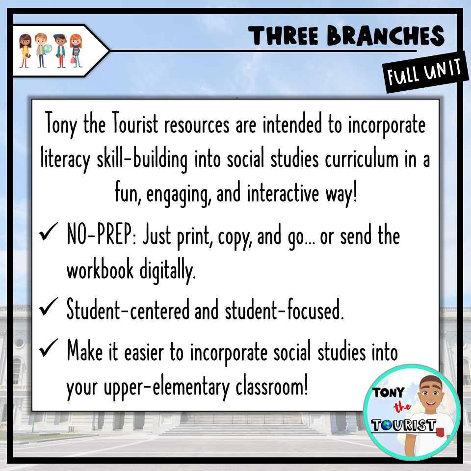Three Branches of Government- Reading Passages, Lapbook, PowerPoint ...