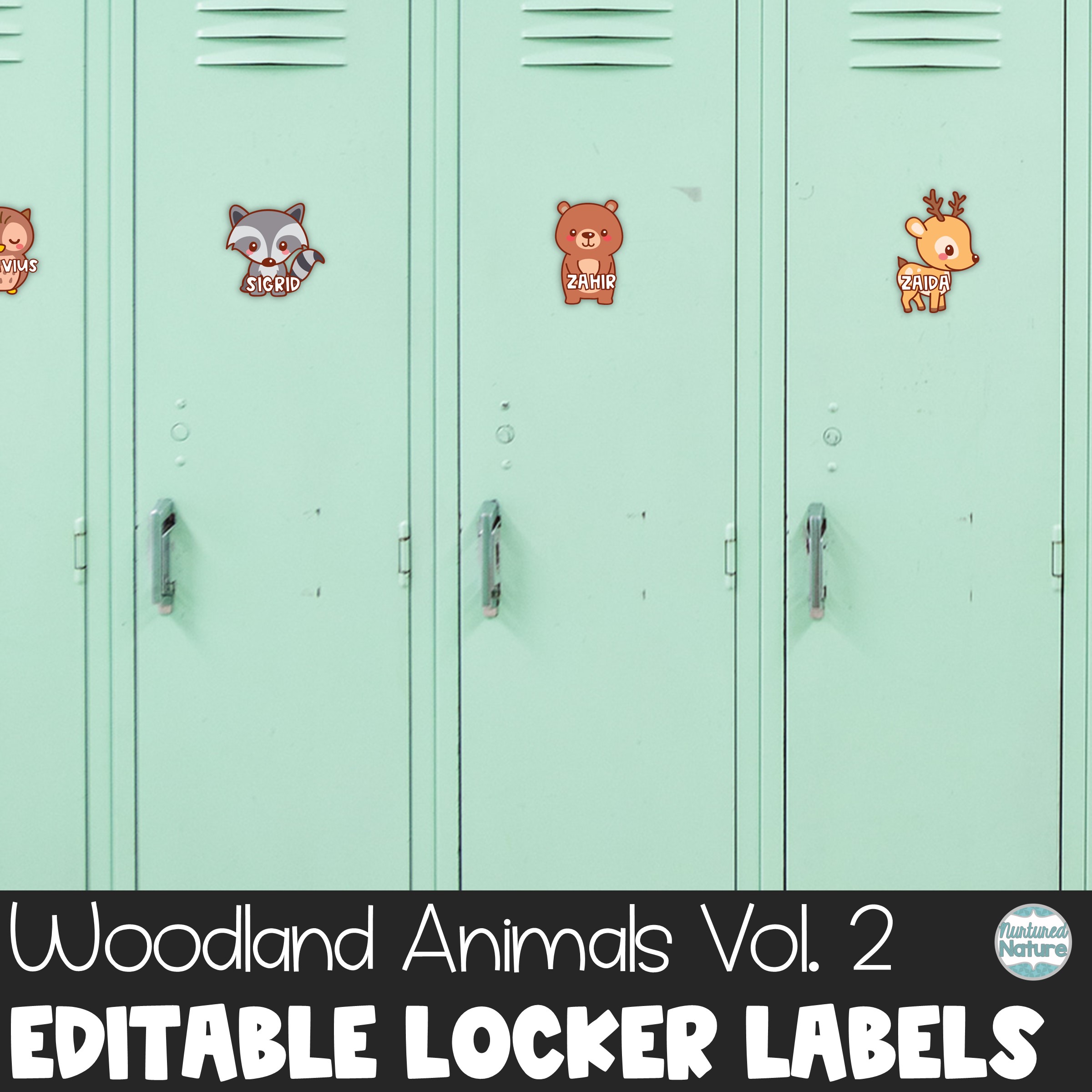 Woodland Animal Theme Locker Labels - Editable Cubby Tags 2 | Made By ...