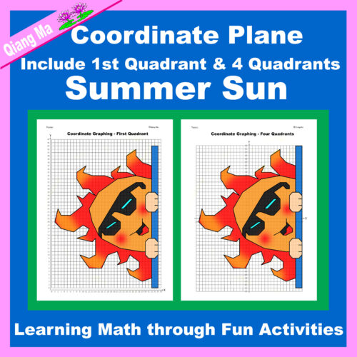 Summer Coordinate Plane Graphing Picture: Sun | Made By Teachers