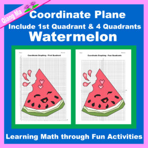 Summer Coordinate Plane Graphing Picture: Watermelon | Made By Teachers