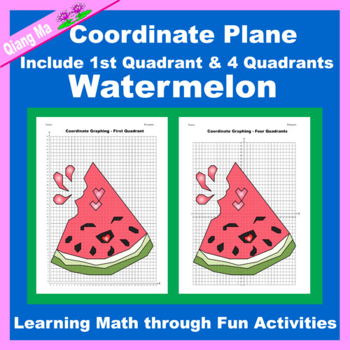 Summer Coordinate Plane Graphing Picture: Watermelon | Made By Teachers