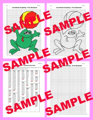 Summer Coordinate Plane Graphing Picture: Beach Ball | Made By Teachers