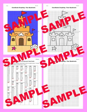 Summer Coordinate Plane Graphing Picture: Sand Castle | Made By Teachers