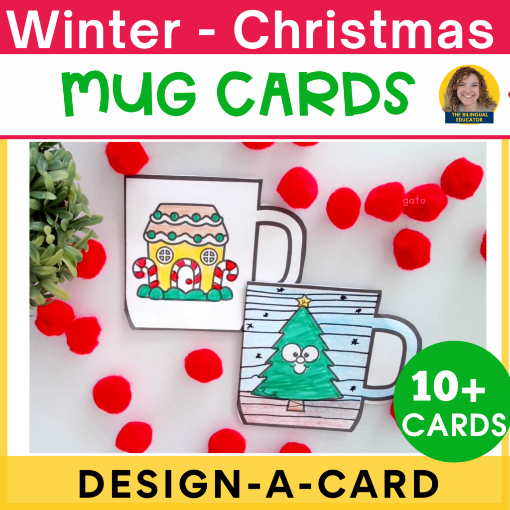 Winter and Christmas Hot Cocoa Mug Design a Card Craft | Made By Teachers