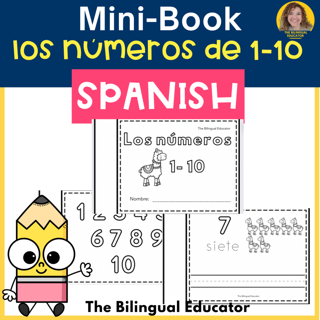 The Numbers 1-10 Mini-Book in Spanish | Los Numeros de 1-10 en Español ...