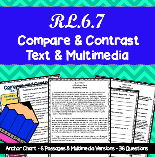 RL.6.7 - Compare and Contrast Text & Multimedia | Made By Teachers