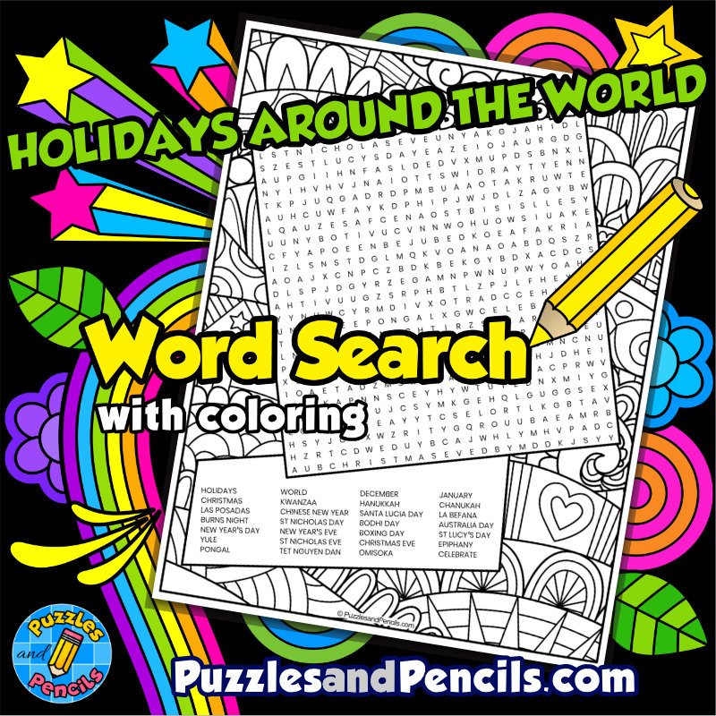 Famous July Birthdays Word Search Puzzle Activity with Coloring ...