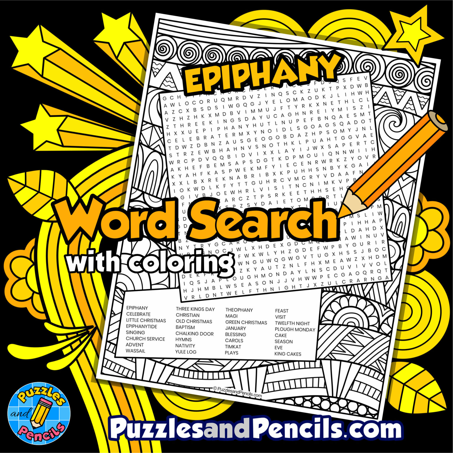 Epiphany Word Search Puzzle Activity Page | Holidays Around the World ...