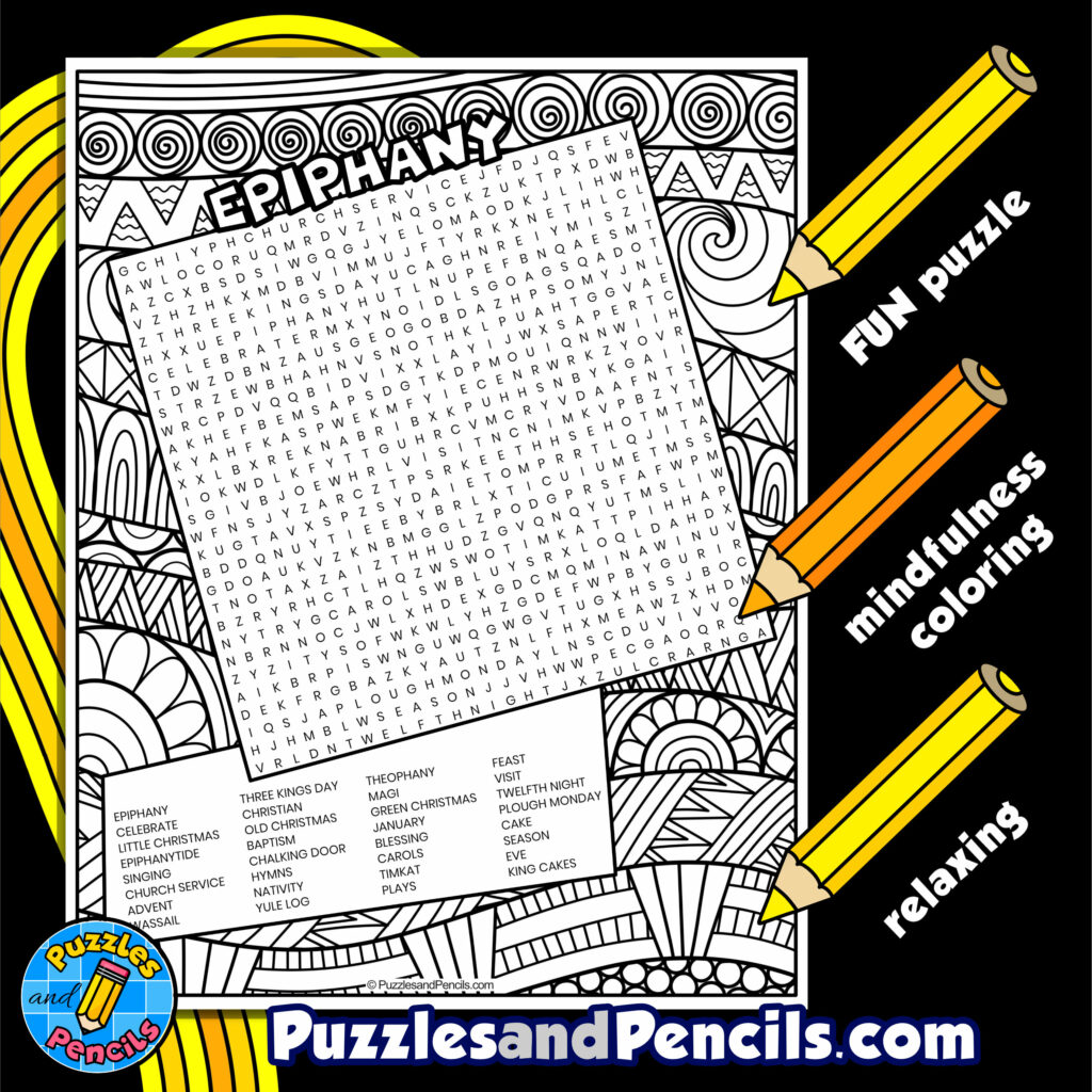 Epiphany Word Search Puzzle Activity Page | Holidays Around the World ...