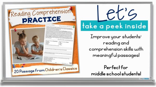 Short Reading Comprehension Passages with Questions and Answers Middle ...