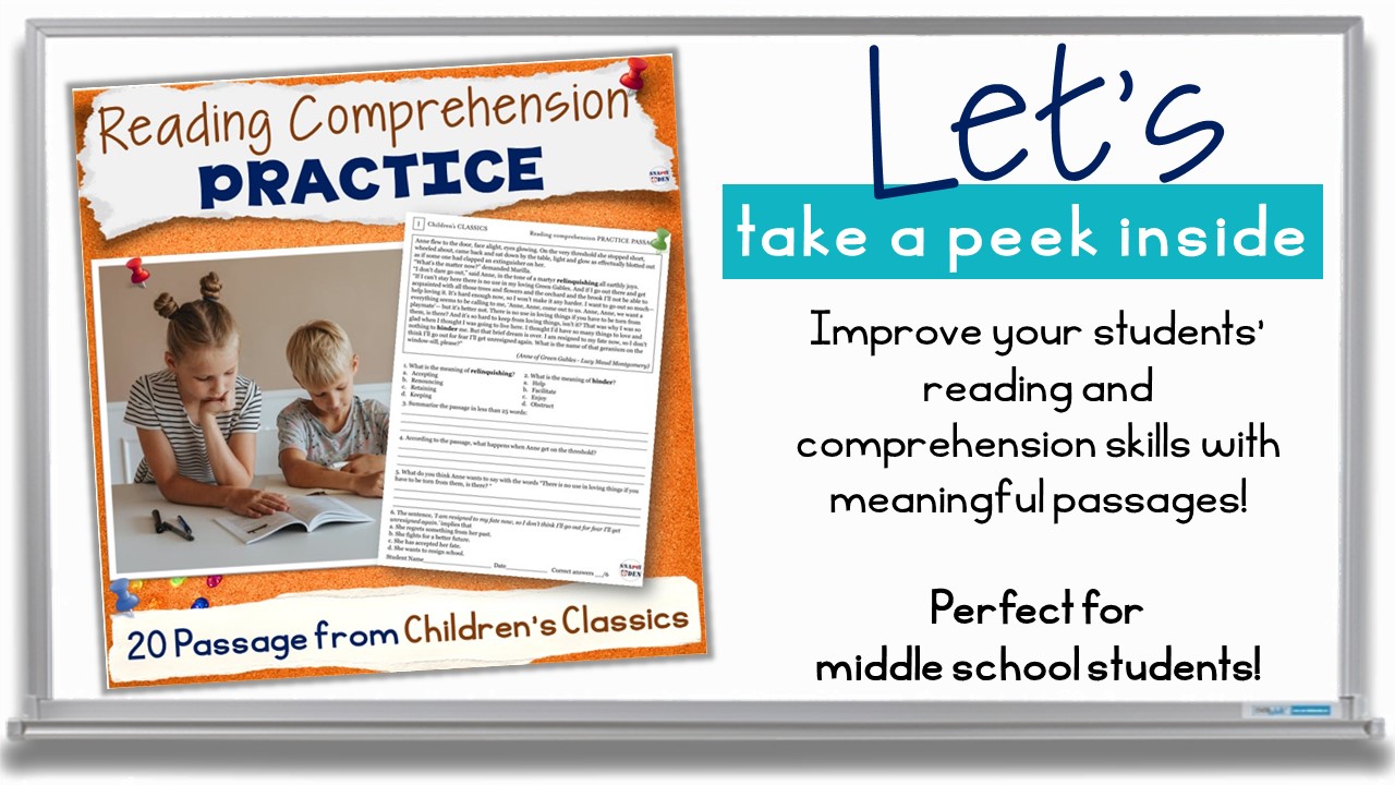 Short Reading Comprehension Passages with Questions and Answers Middle ...