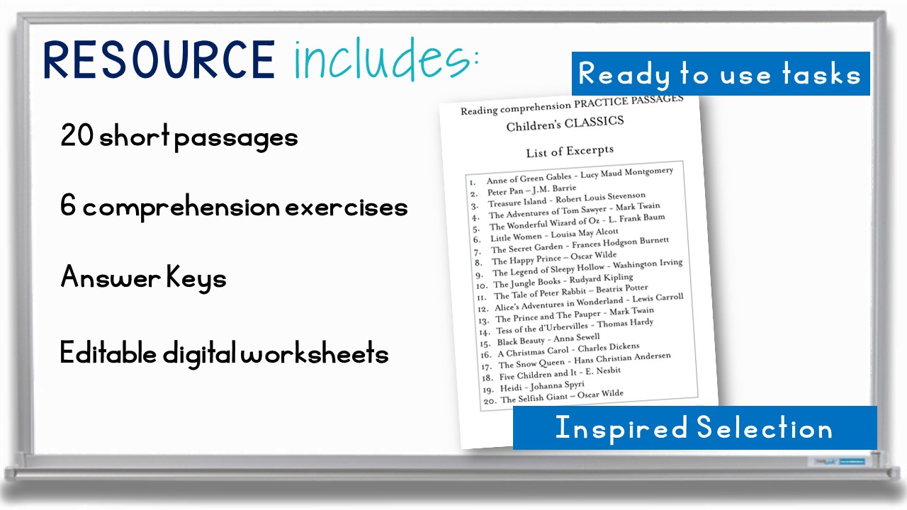 Short Reading Comprehension Passages with Questions and Answers Middle ...