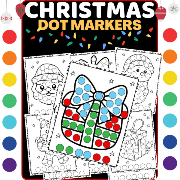 Christmas Dot Markers Bingo Daubers,Winter coloring Pages for New Year ...