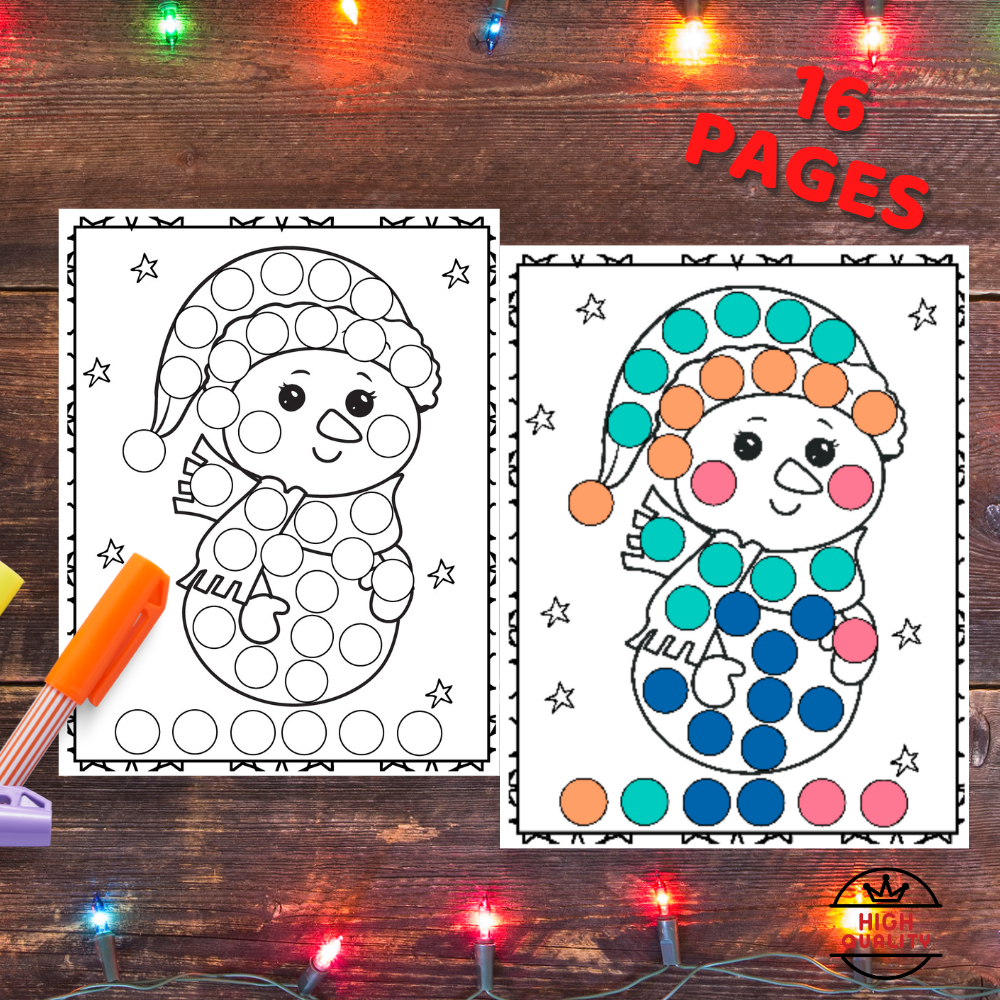 Christmas Dot Markers Bingo Daubers,Winter coloring Pages for New Year ...