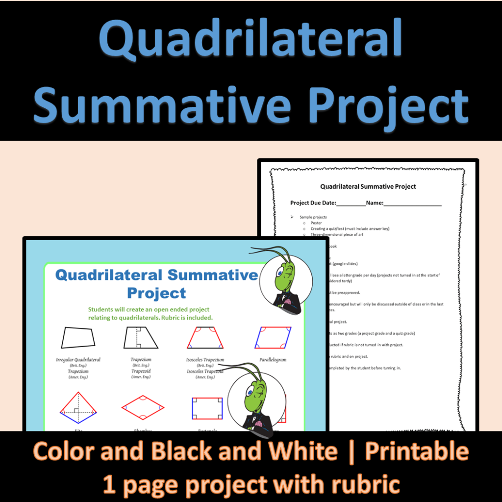 Classifying and Applying Quadrilateral Properties Geometric Art Project ...