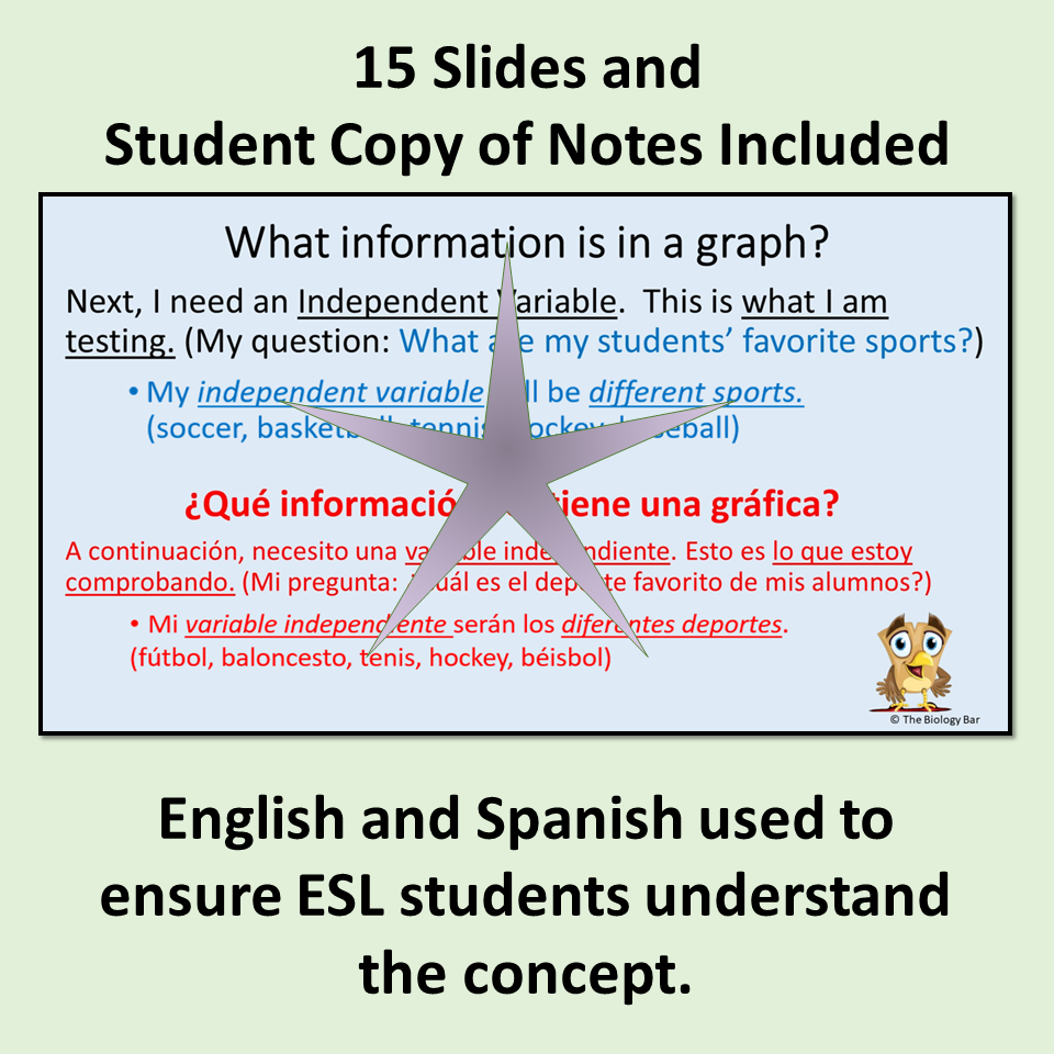 ESL Biology Graphing Notes for Spanish Speakers | Made By Teachers