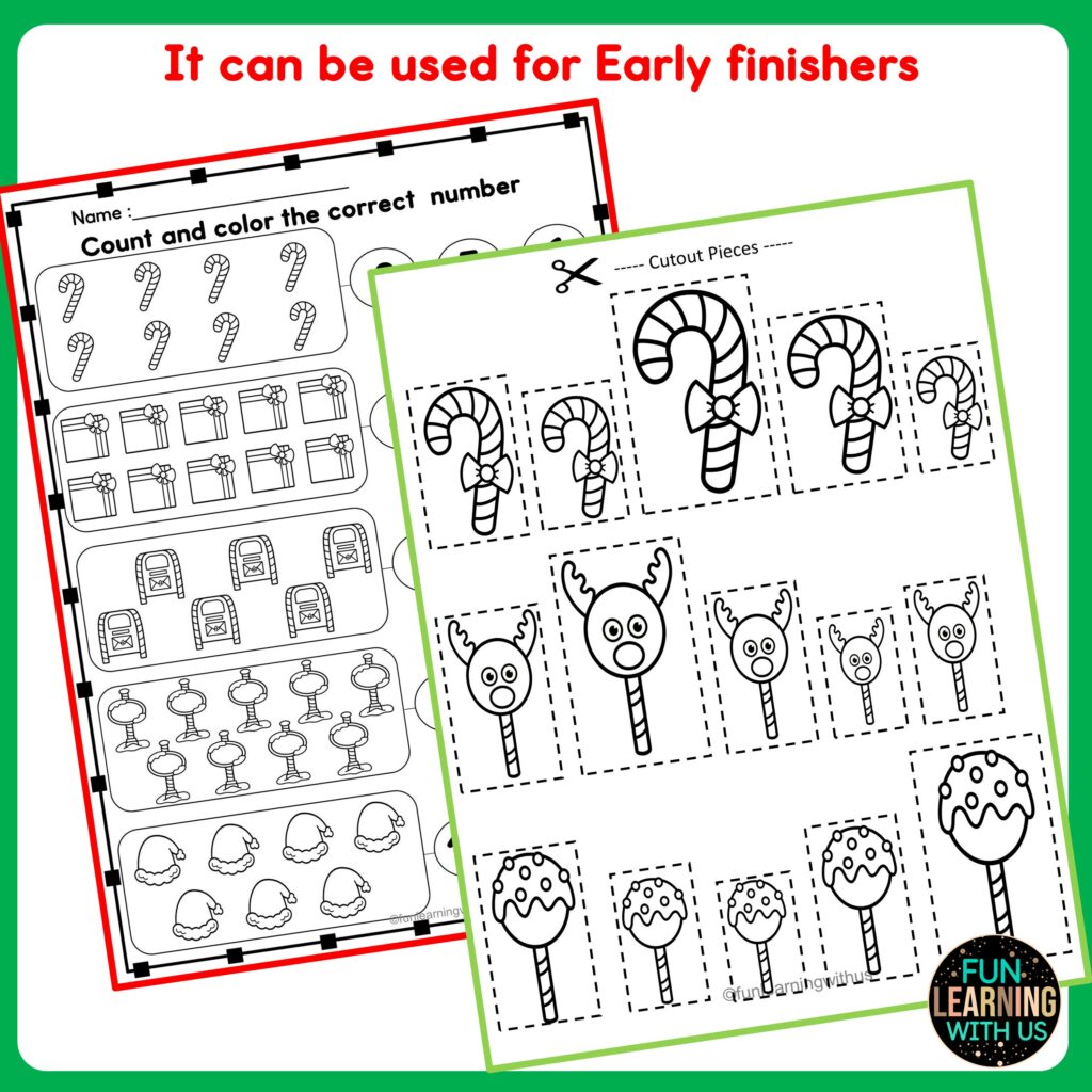 Christmas Preschool & Pre-K Pack | December Early Finishers Packet ...