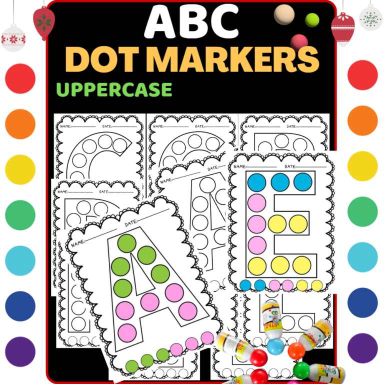 Alphabets Dot Markers Letters Recognition ABC Bingo dabbers | Made By ...