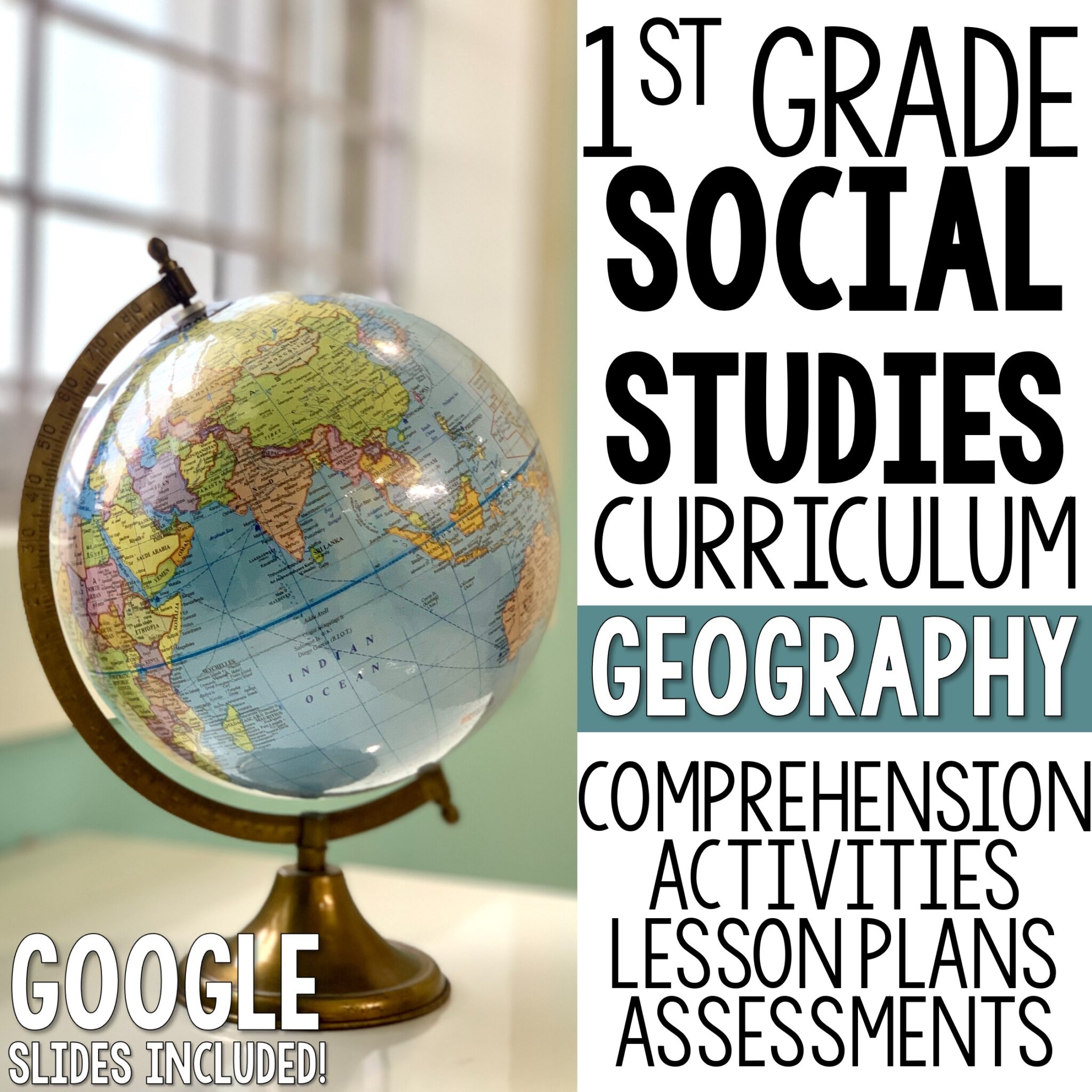 1st Grade Social Studies Geography Curriculum Google Slides | Made By ...