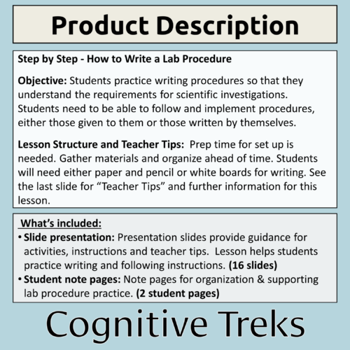 Lab Procedure Practice - How to Write a Lab Procedure Step by Step ...