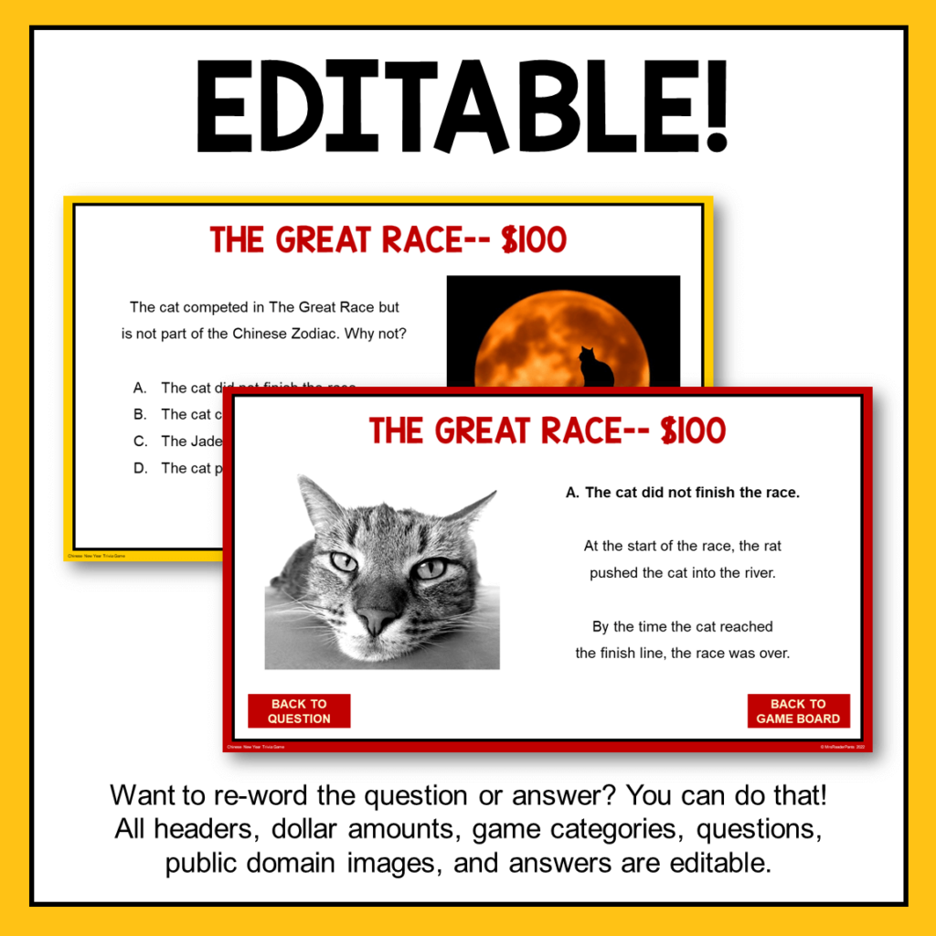 Chinese New Year Trivia Game 2023 - Chinese New Year Activity | Made By ...