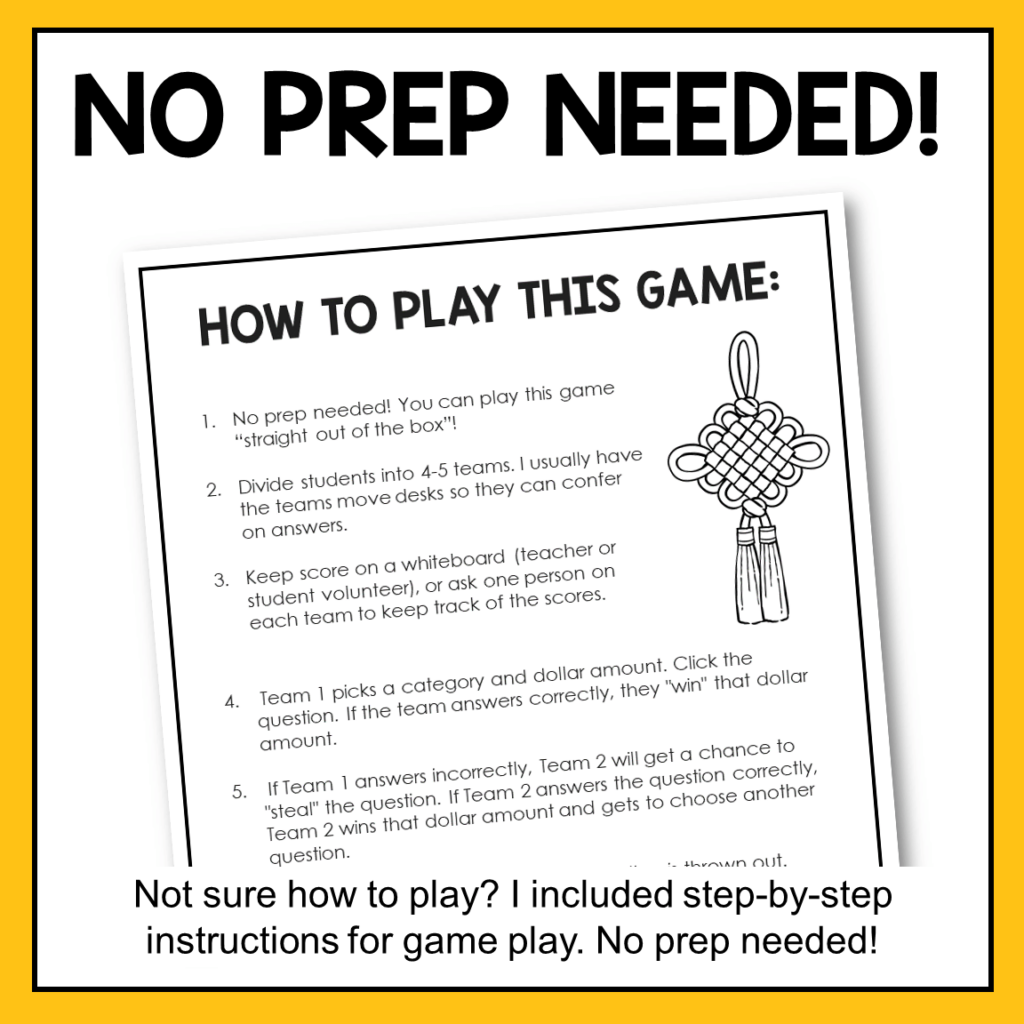 Chinese New Year Trivia Game 2023 - Chinese New Year Activity | Made By ...