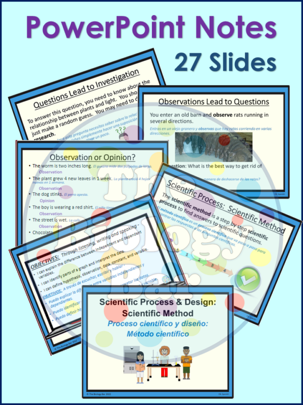 ESL Biology Scientific Method PPT Notes for Spanish Speakers | Made By ...