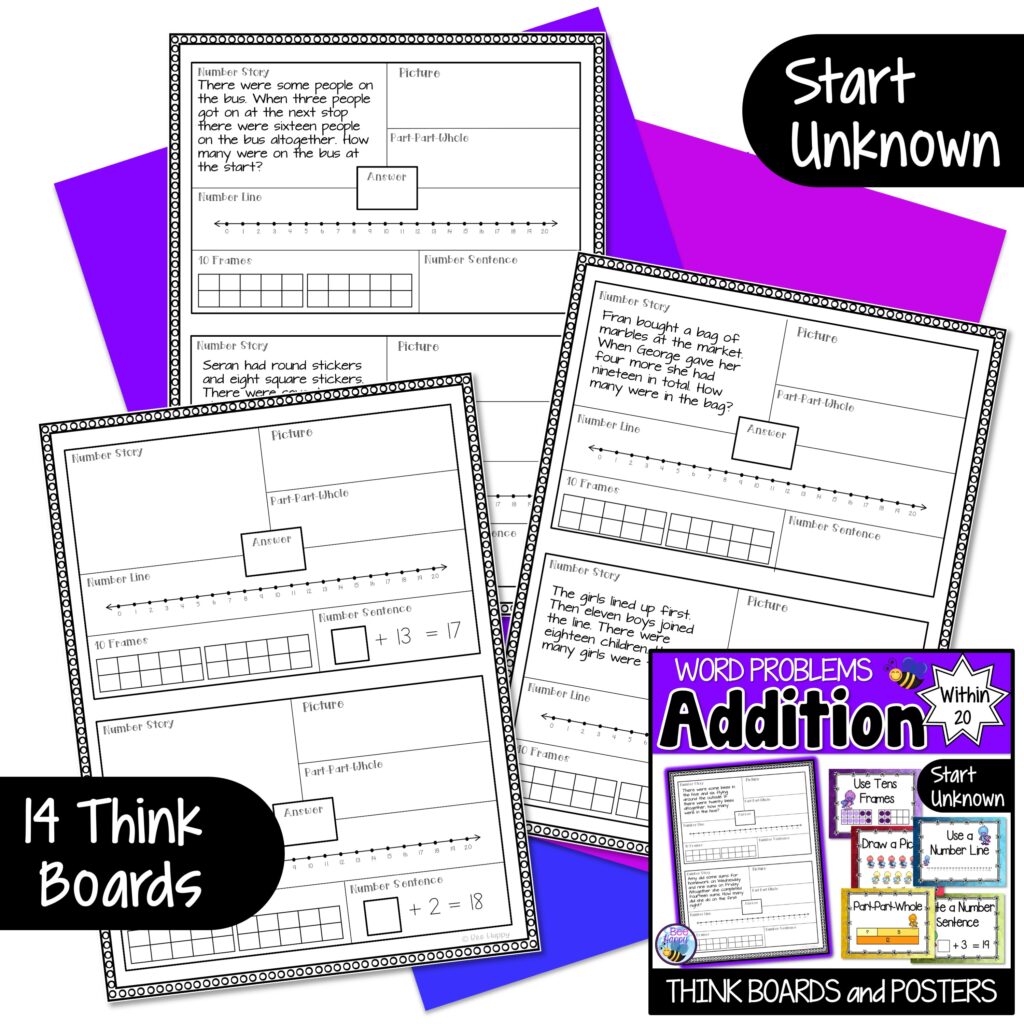 Addition Word Problems Within 20 | Bundle | Made By Teachers