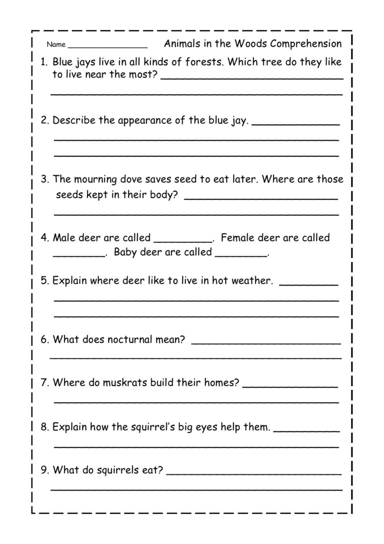 Stranger in the Woods Reading Comprehension - Made By Teachers