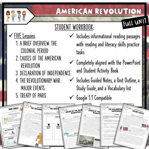 American Revolution Unit: Causes & More! (Readings, Lapbook, PowerPoint ...