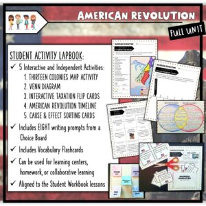 American Revolution Unit: Causes & More! (Readings, Lapbook, PowerPoint ...