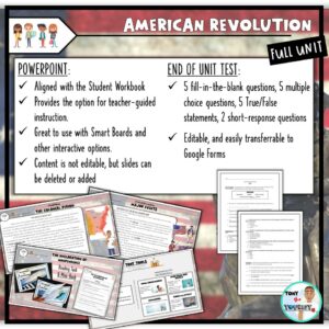 American Revolution Unit: Causes & More! (Readings, Lapbook, PowerPoint ...