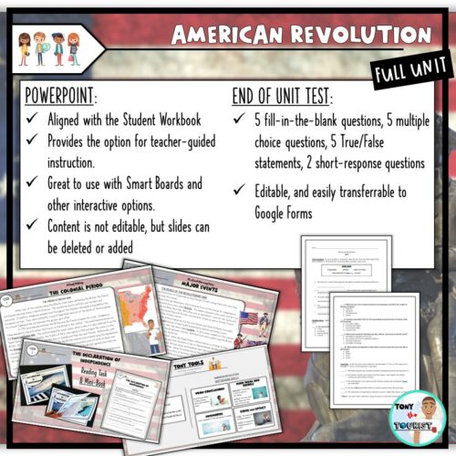 American Revolution Unit: Causes & More! (Readings, Lapbook, PowerPoint ...