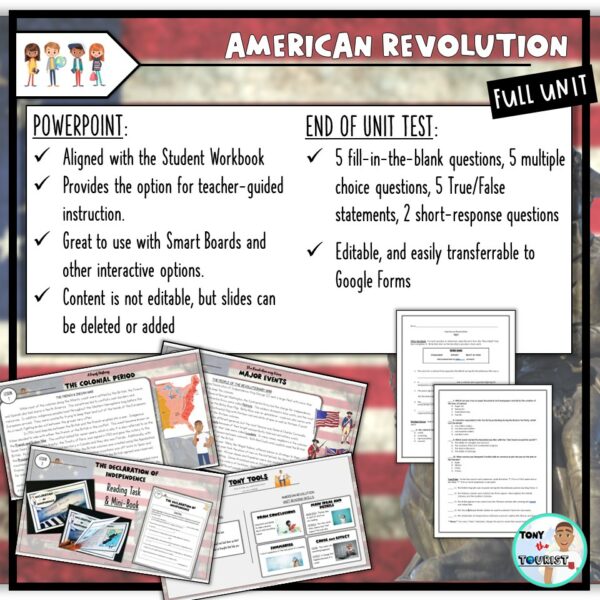American Revolution Unit: Causes & More! (Readings, Lapbook, PowerPoint ...