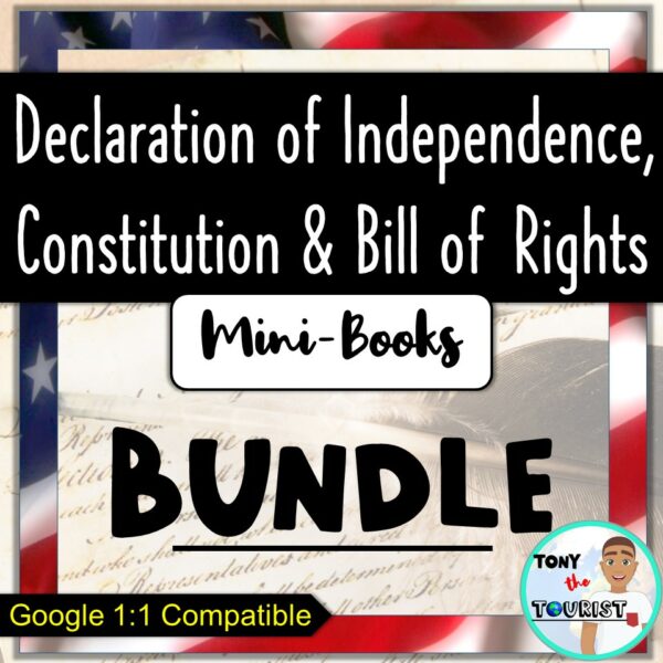 Declaration, Constitution, & Bill of Rights: Mini-Books & Activities ...