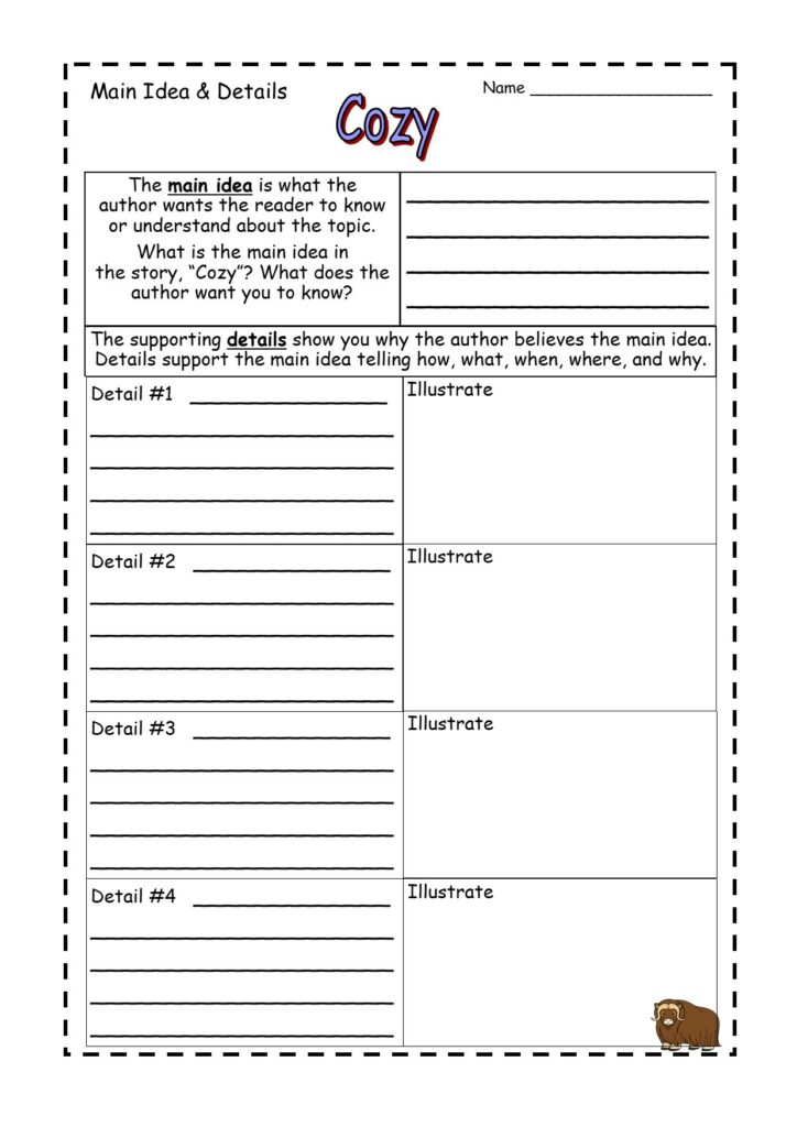Cozy-Arctic Animals Comprehension Main Idea Retell Vocabulary - Made By ...