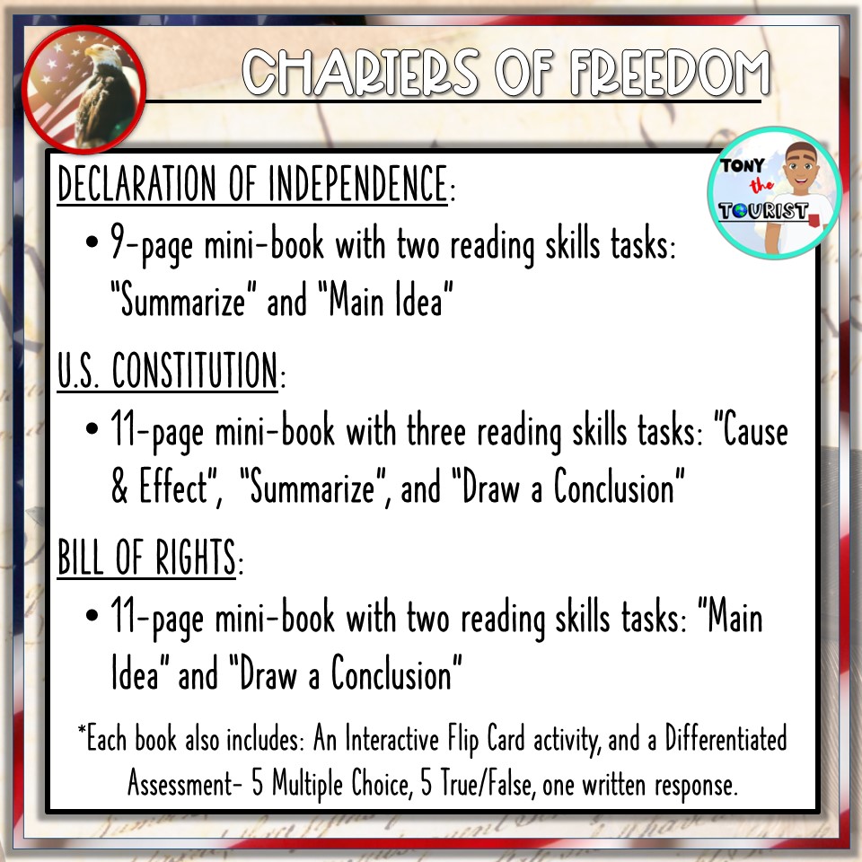 Declaration, Constitution, & Bill of Rights: Mini-Books & Activities ...
