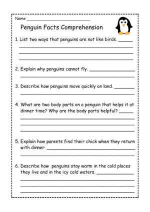 Penguin Facts Reading Comprehension Passage | Made By Teachers