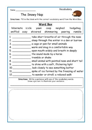 The Snowy Nap Retell Sequence Vocabulary Summarize | Made By Teachers