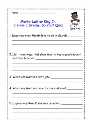 Martin Luther King Jr. Mini Book Reading Comprehension | Made By Teachers