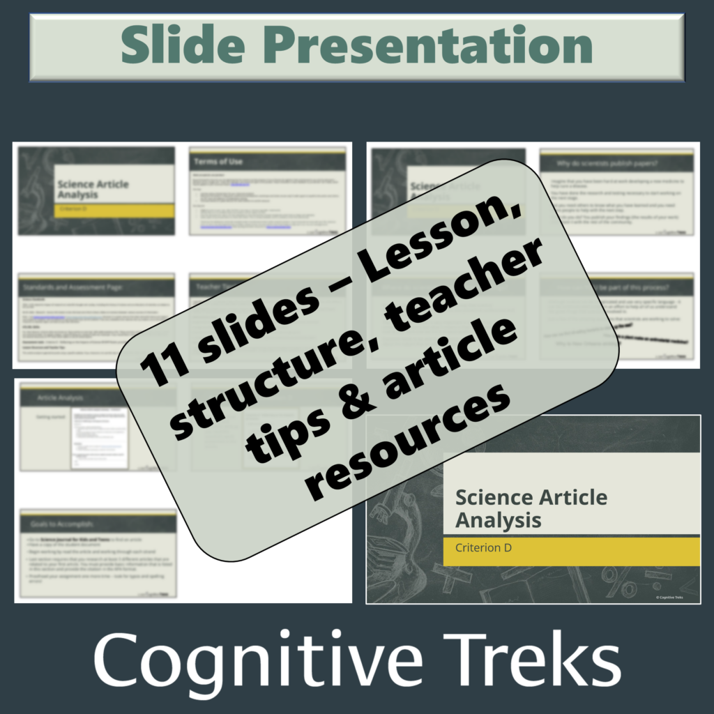 Science Article Analysis Activity - Critical Thinking, Writing Skills ...