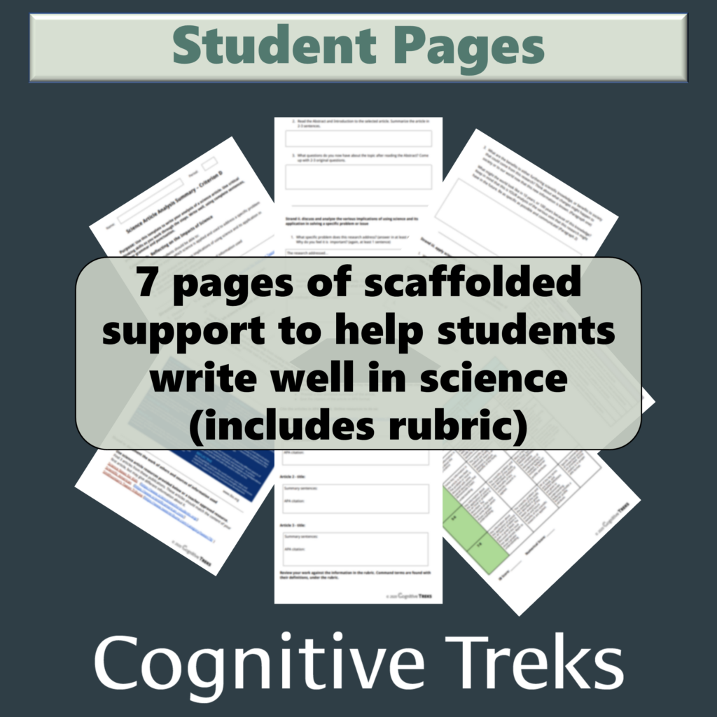 Science Article Analysis Activity - Critical Thinking, Writing Skills ...