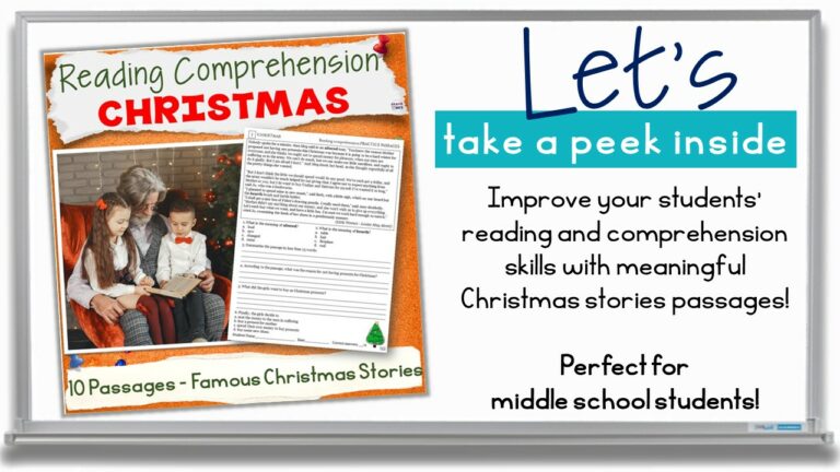 Christmas Reading Comprehension - Stories Passages with Questions and ...