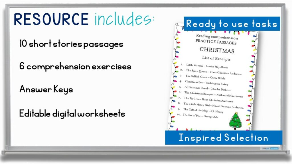 Christmas Reading Comprehension - Stories Passages with Questions and ...
