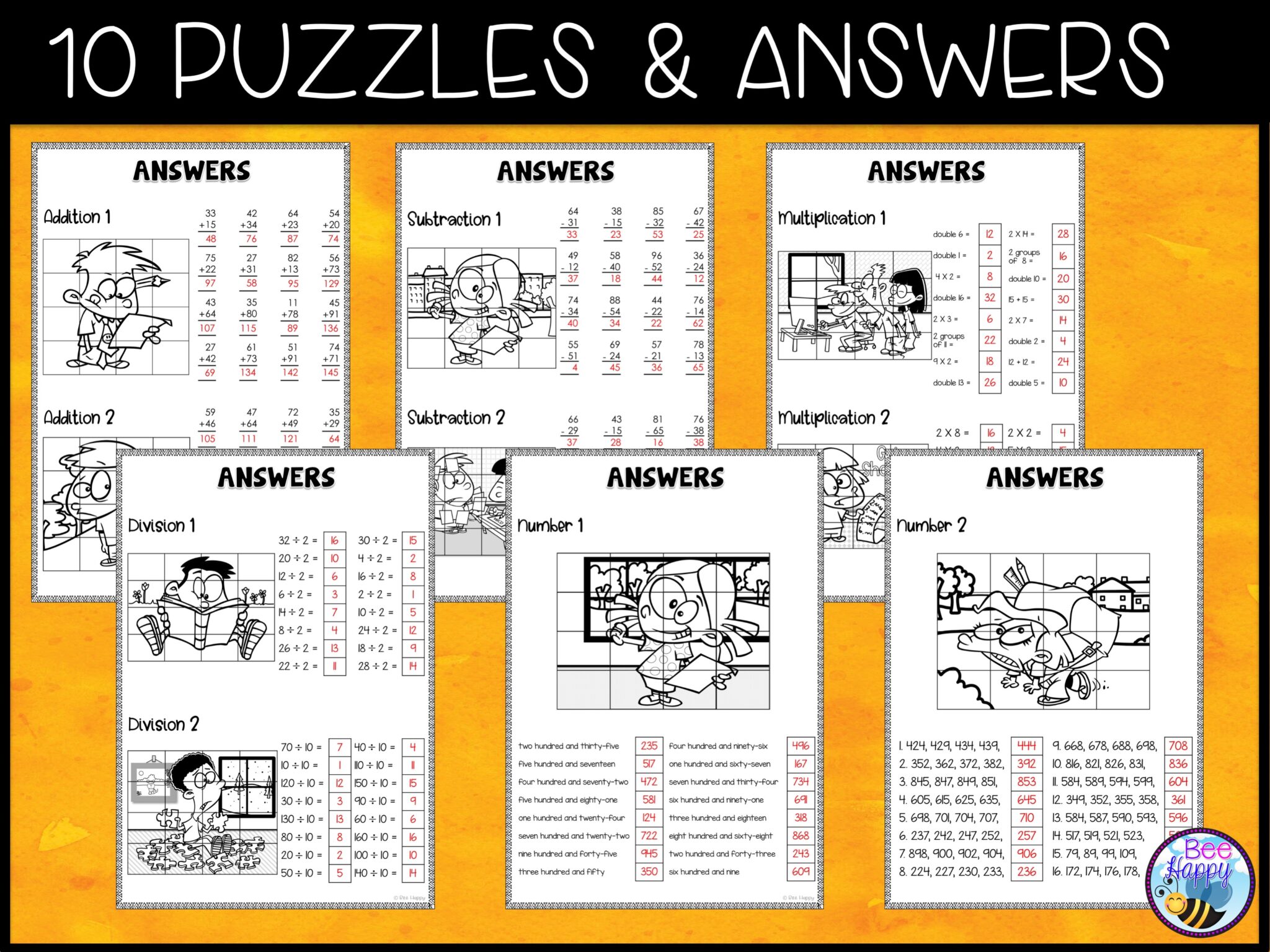 Math Picture Puzzles | Four Operations | Made By Teachers