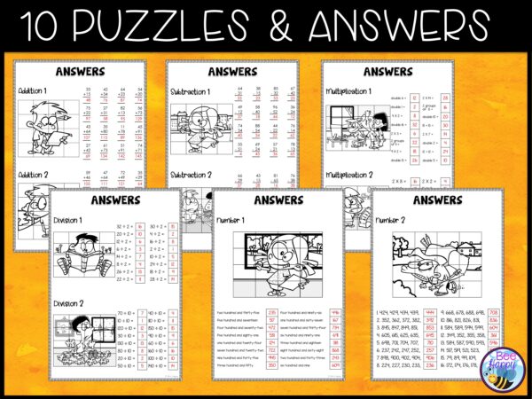 Math Picture Puzzles | Four Operations | Made By Teachers
