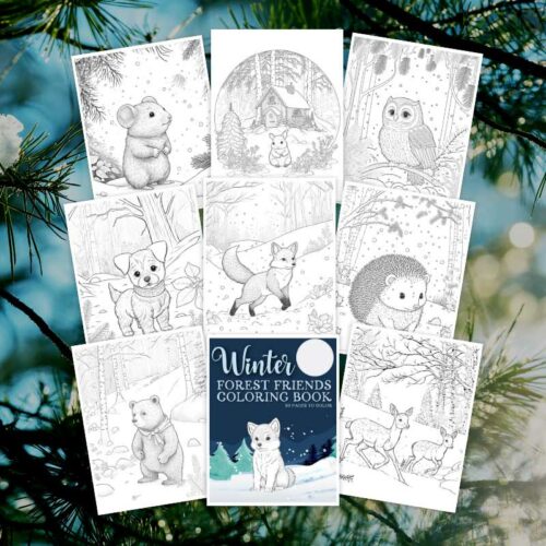Printable Winter Forest Friends Coloring Book | Made By Teachers