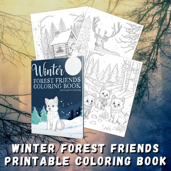 Printable Winter Forest Friends Coloring Book | Made By Teachers
